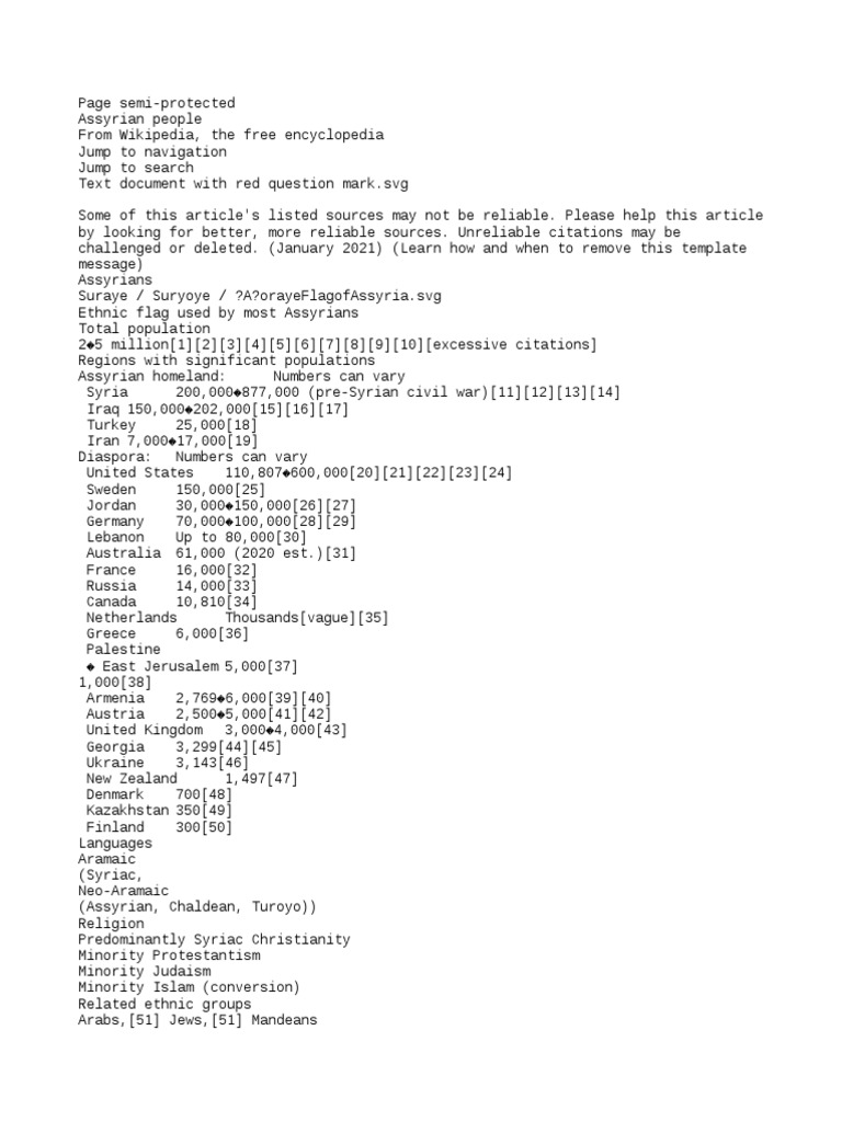 Assyrians | Download Free PDF | Assyria | Assyrian Church Of The East