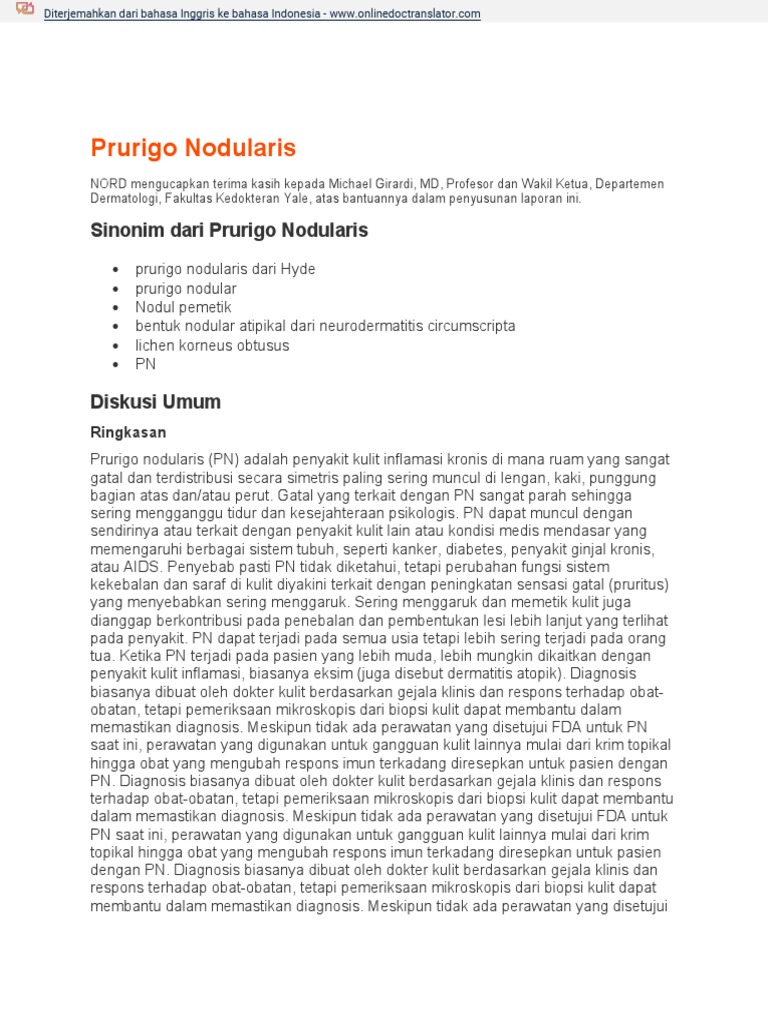Prurigo Nodularis - En.id | PDF