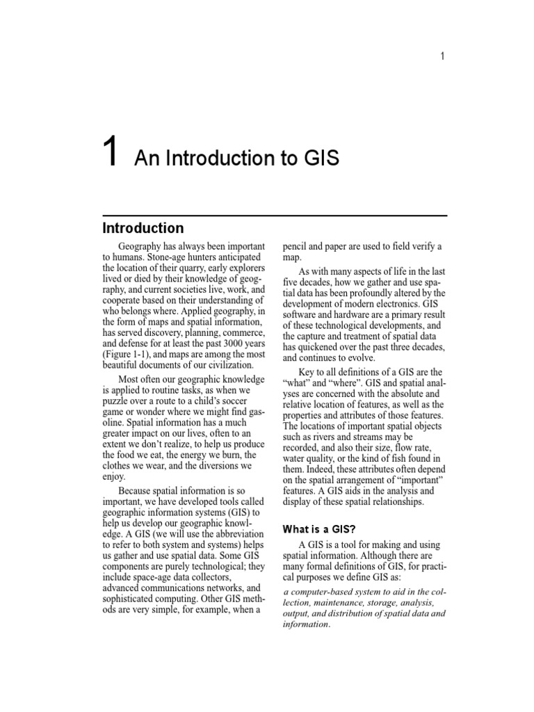 An Introduction To GIS: What Is A GIS? | PDF | Geographic Information ...