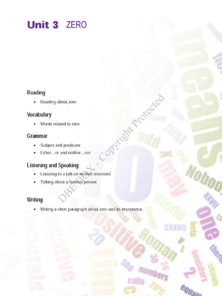 Myanmar G-10 English Unit-3 Zero | PDF