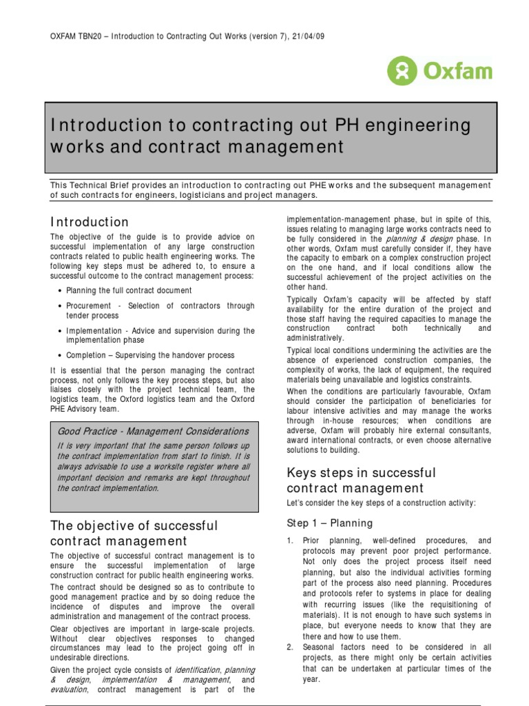 Introduction To Contracting Out PH Engineering Works and Contract ...