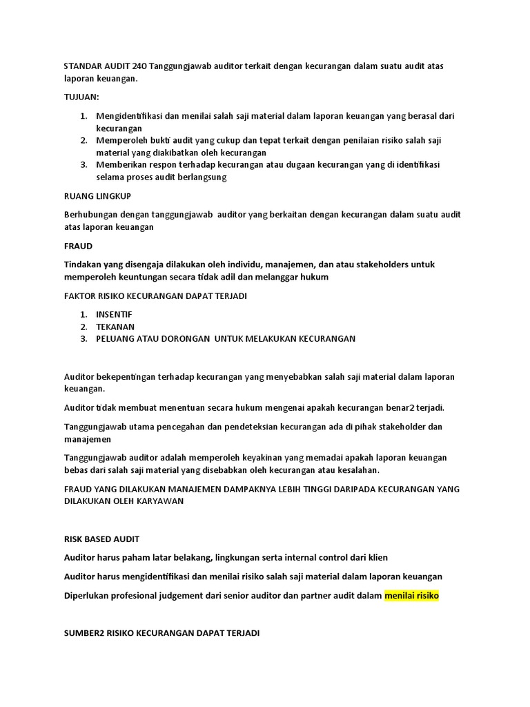 Ringkasan Sa 240 Rio | PDF