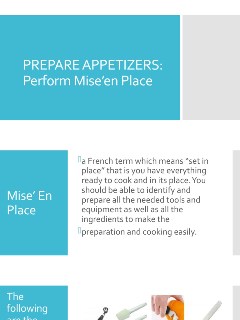Essential Tools for Appetizer Prep | PDF | Hors D'oeuvre | Foods