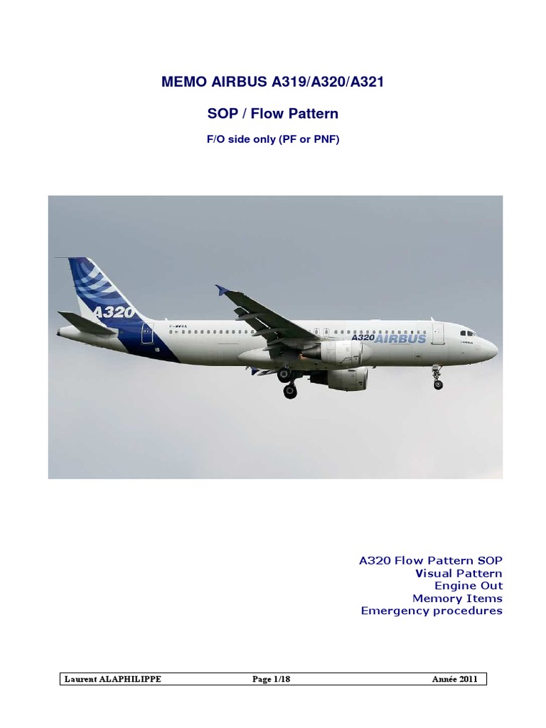 A320 Flow Pattern | PDF | Cockpit | Takeoff