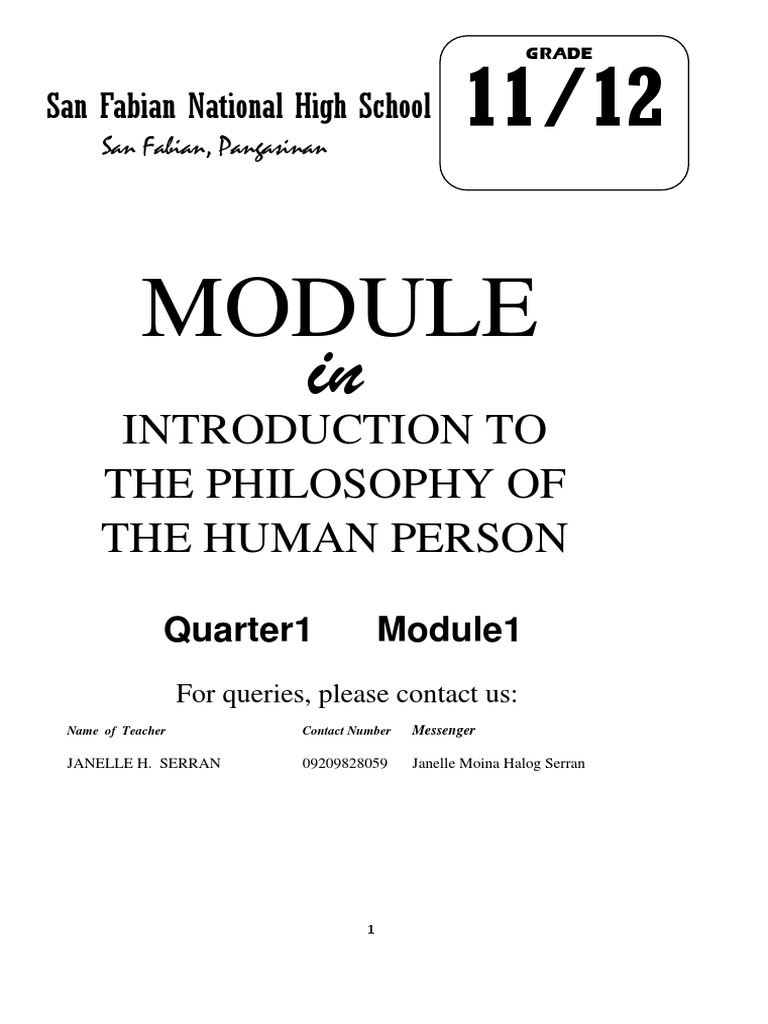 Philosophy Quarter1 Module 1 1 | PDF | Reason | Socrates