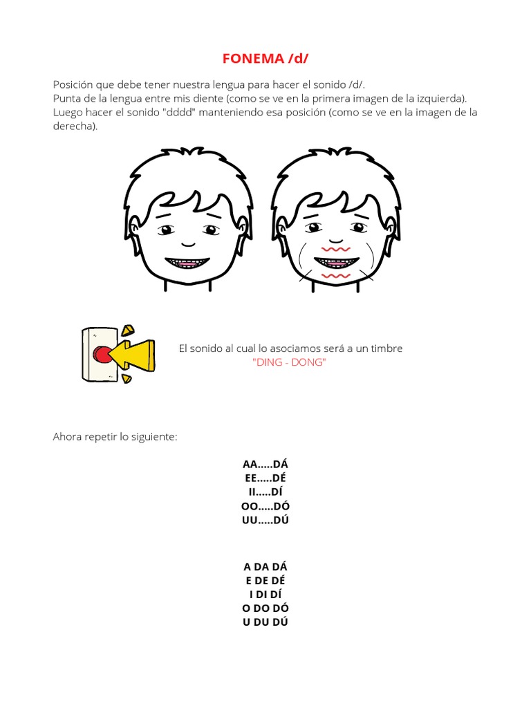 Actividad Articulación Fonema /D | PDF