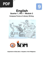 English: Quarter 1-Module 1 | PDF | Poetic Devices | Poetry