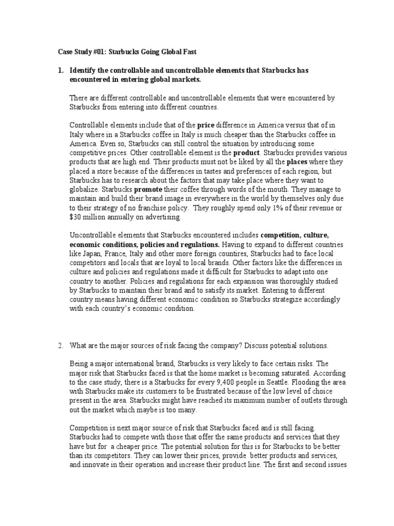 Starbucks Case Study | PDF | Starbucks | Brand