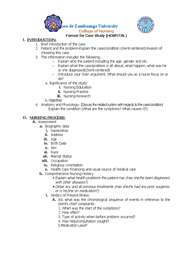 Case Study (HOSPITAL) | PDF | Nursing | Patient