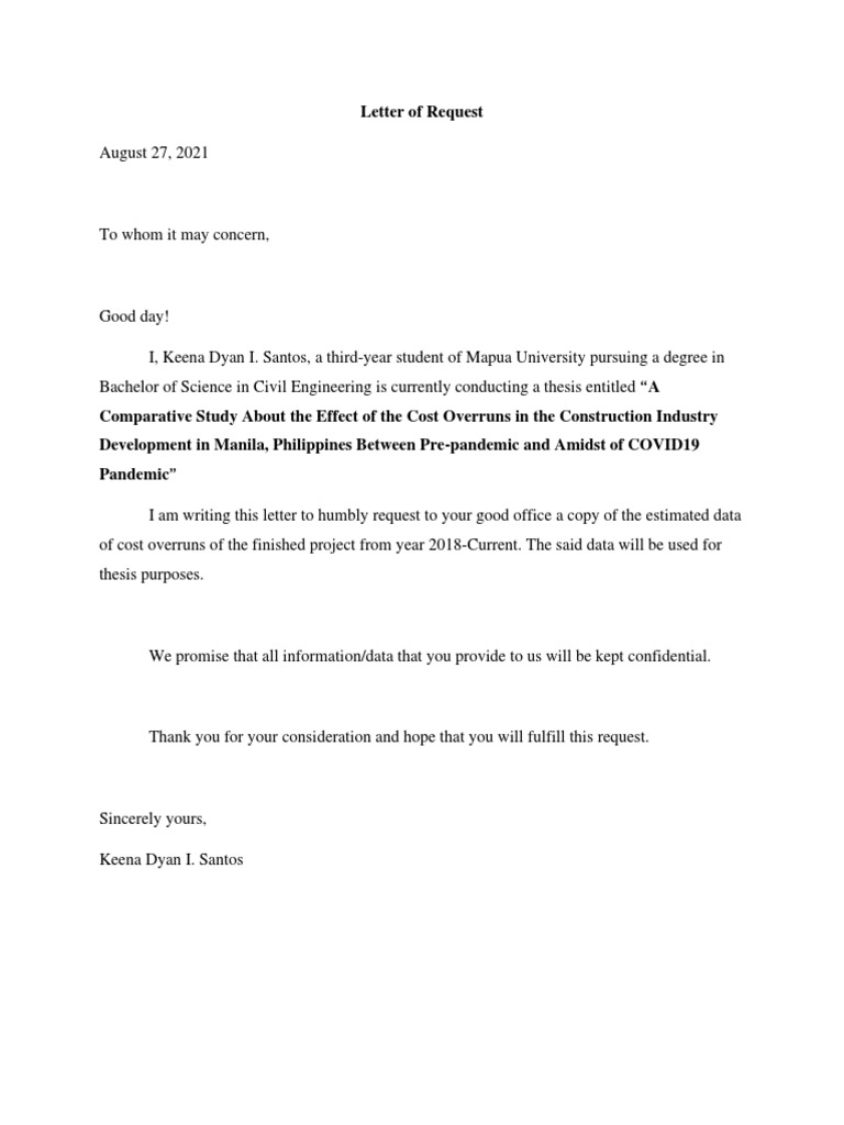 Request for Cost Overrun Data for Thesis | PDF | Computers