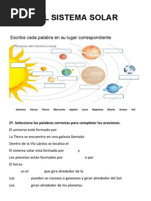 Fichas De Vocabulario Del Sistema Solar ANEXO 5 MEMORAMA SISTEMA