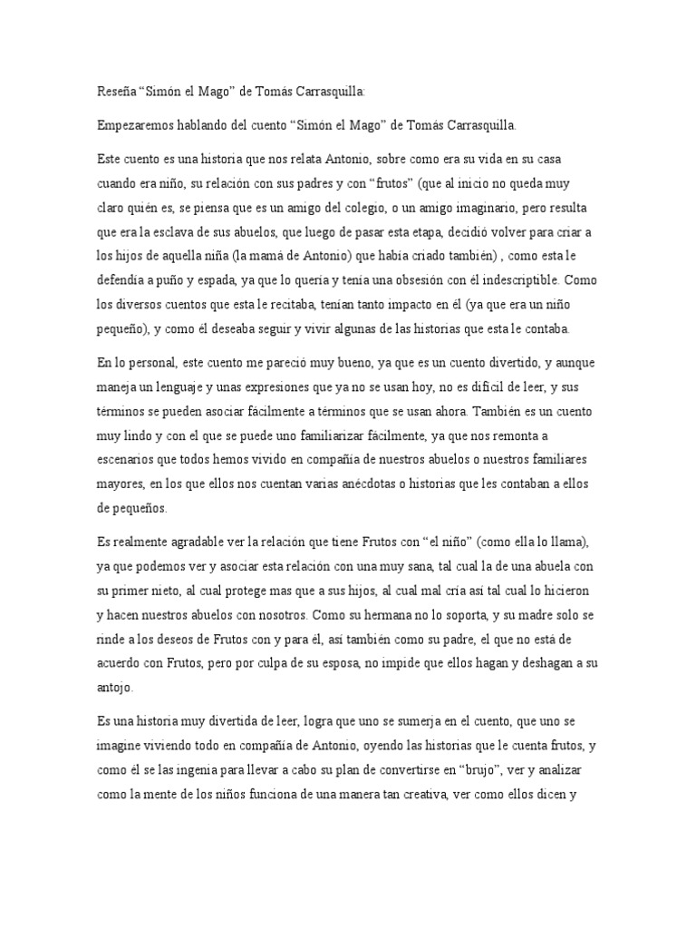 Reseña Simon El Mago | PDF