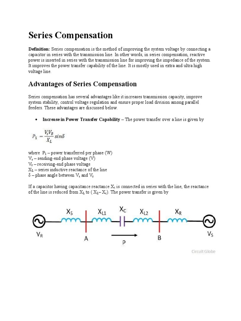 Advantages of Series Compensation | PDF | Capacitor | Resonance