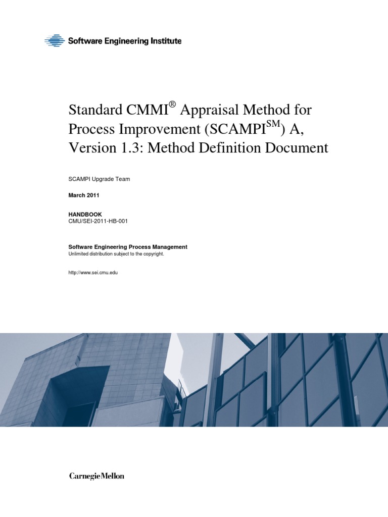 Standard CMMI Appraisal Method For Process Improvement (SCAMPI) A ...