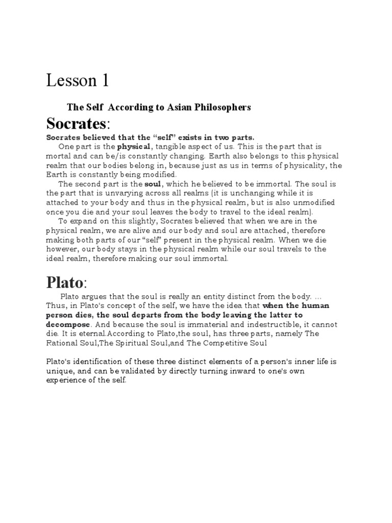 Understanding Self | PDF | Soul | Mind