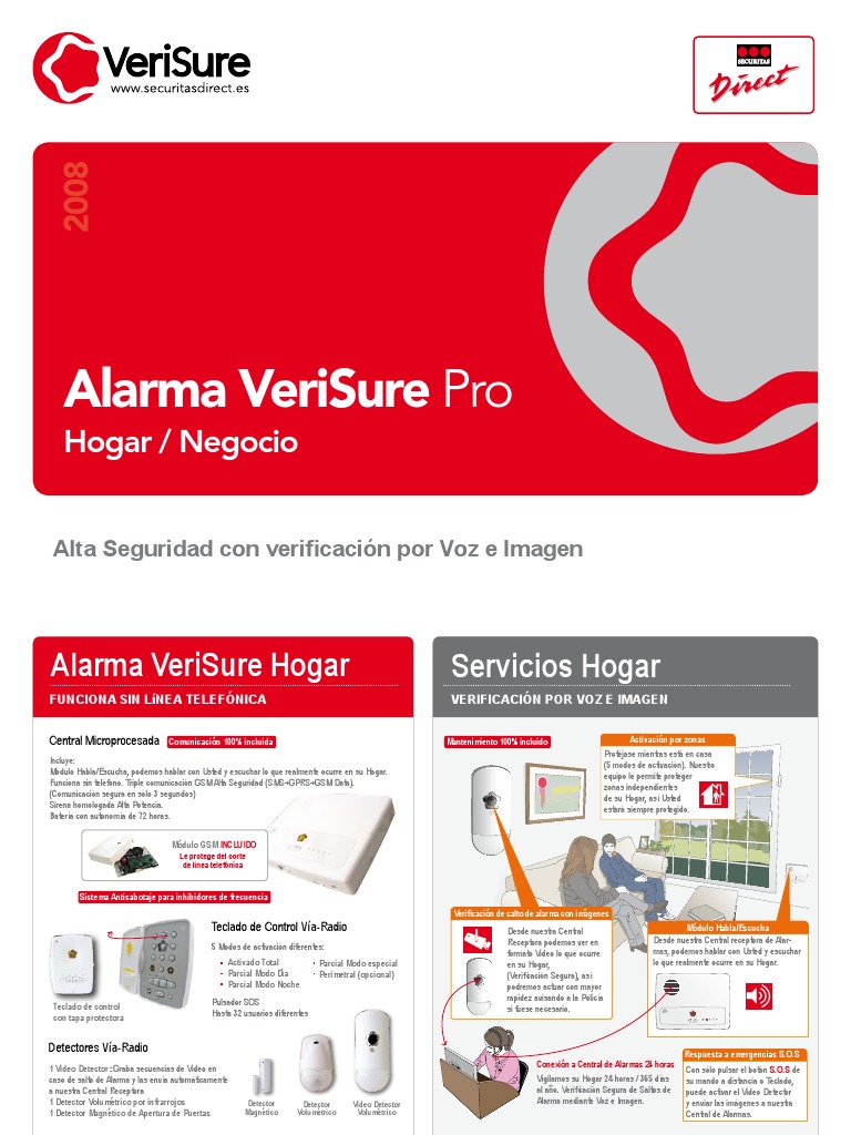 Alarma Verisure Pro: Hogar / Negocio | PDF | Control remoto | Gsm