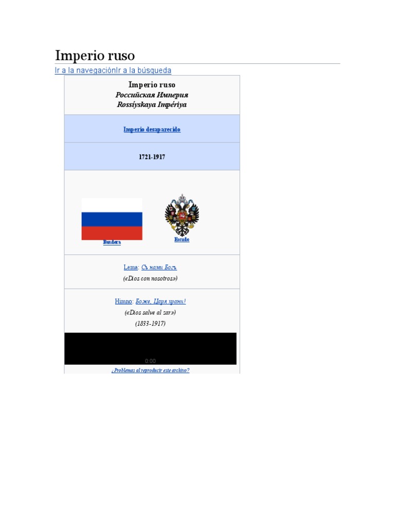 Historia del Imperio Ruso (1721-1917) | PDF | Imperio ruso | Rusia