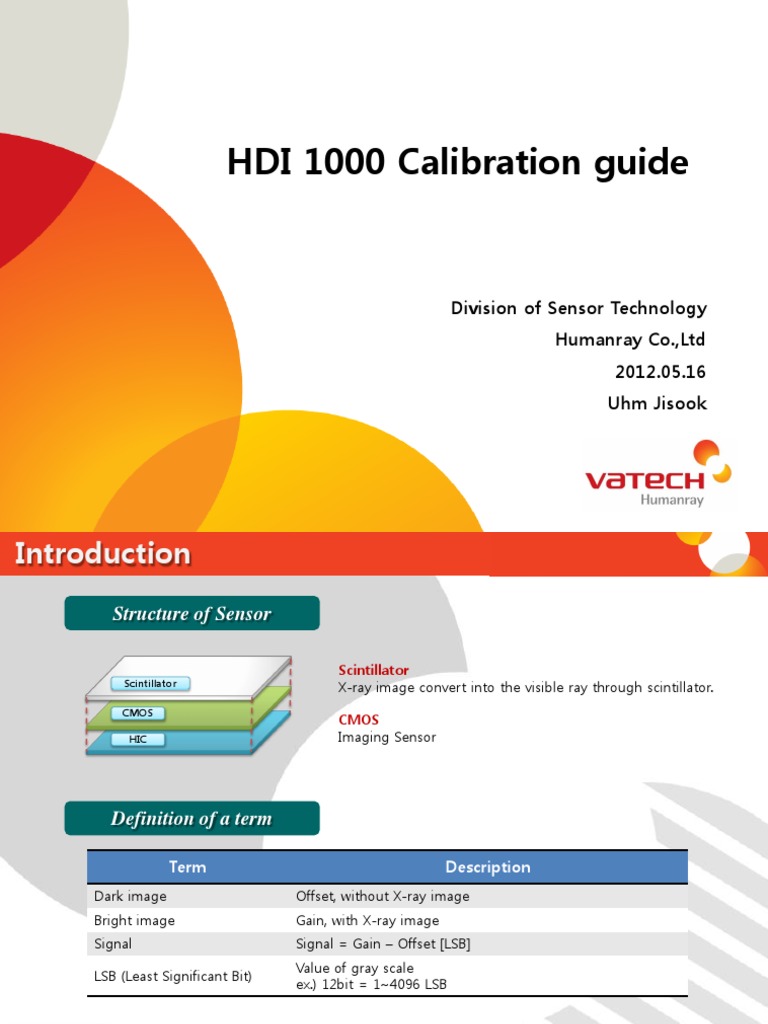HDI 1000 Calibration Guide: Division of Sensor Technology Humanray Co ...