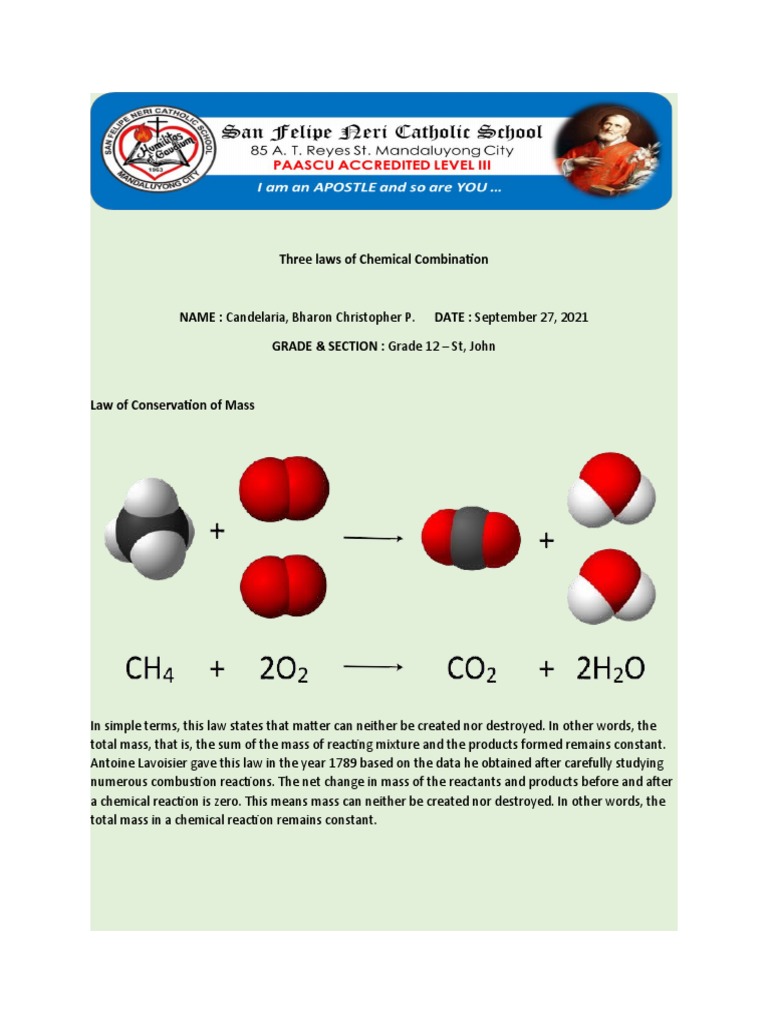 Three Laws of Chemical Combination | PDF | Philosophy | Science ...