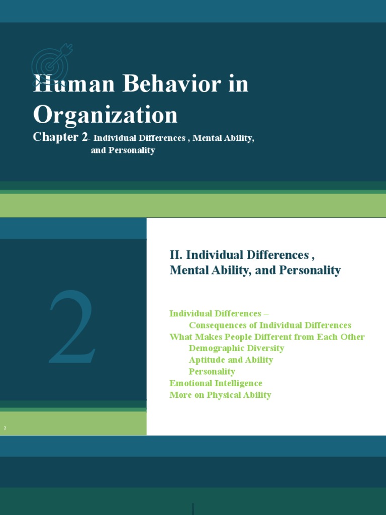 Human Behavior in Organization Chapter 2 | PDF | Intelligence | Extraversion And Introversion