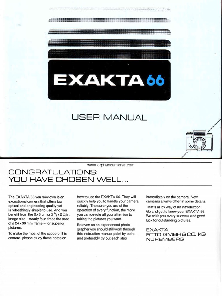 Exakta 66 | PDF