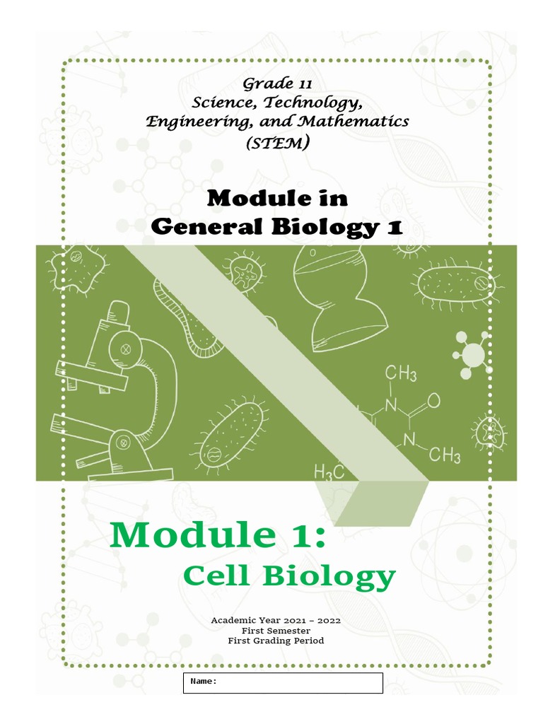 Grade 11 Cell Biology Module | PDF | Epithelium | Bone