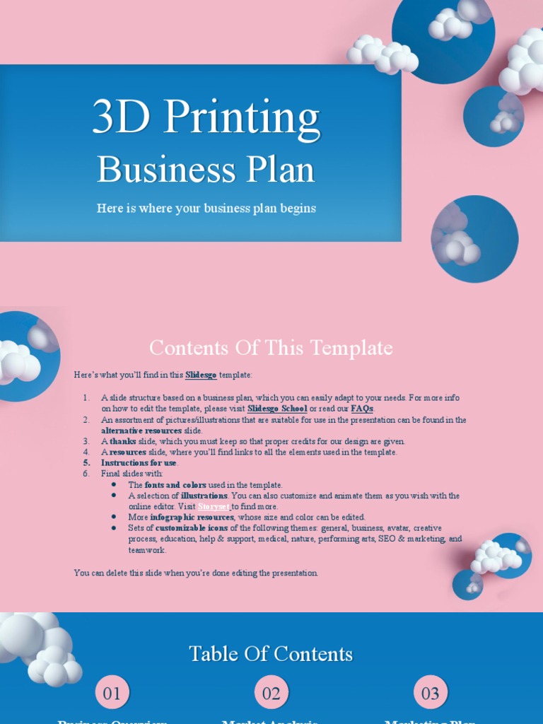 3d Printing Business Plan | PDF | Planets | Jupiter