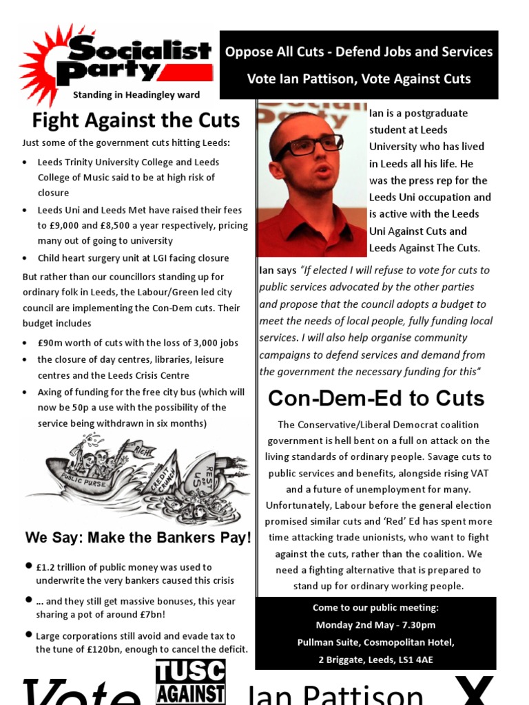 Ian Pattison Leaflet | PDF | Leeds | Socialism