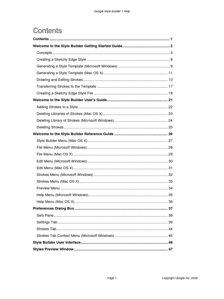 Google Style Builder 1 Help | PDF