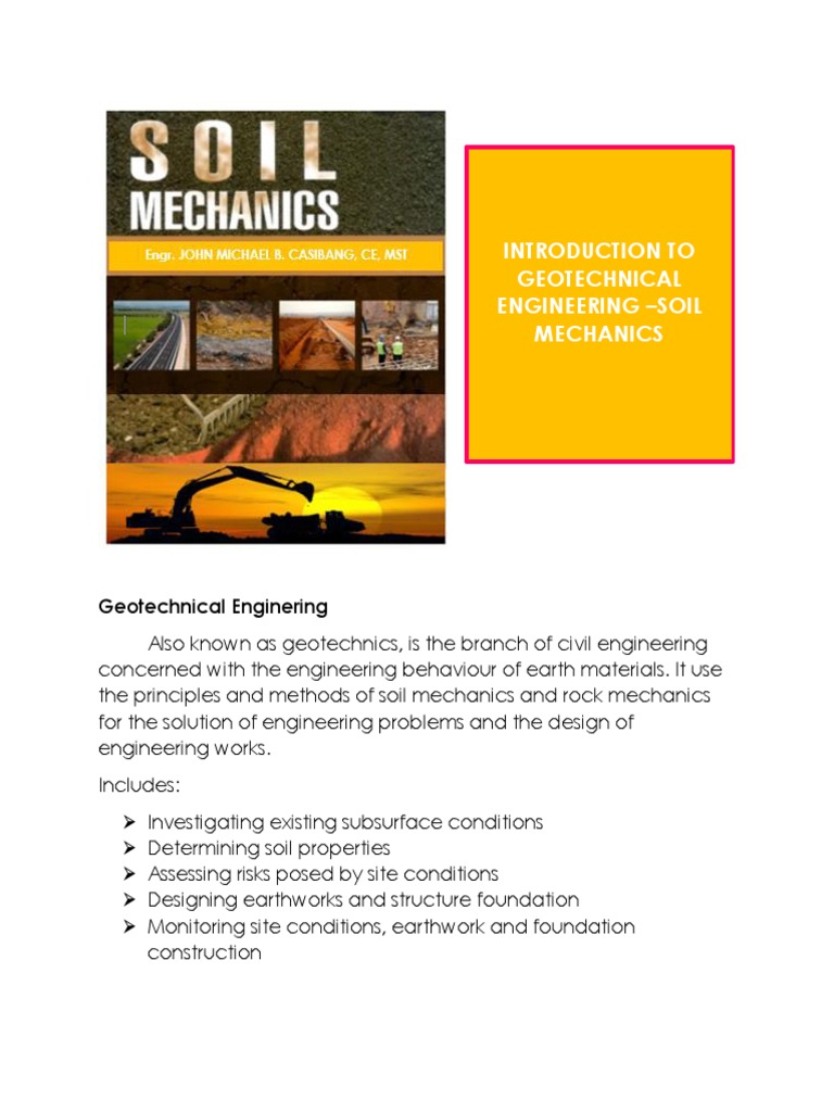 Introduction To Geotechnical Engineering - Soil Mechanics | PDF ...