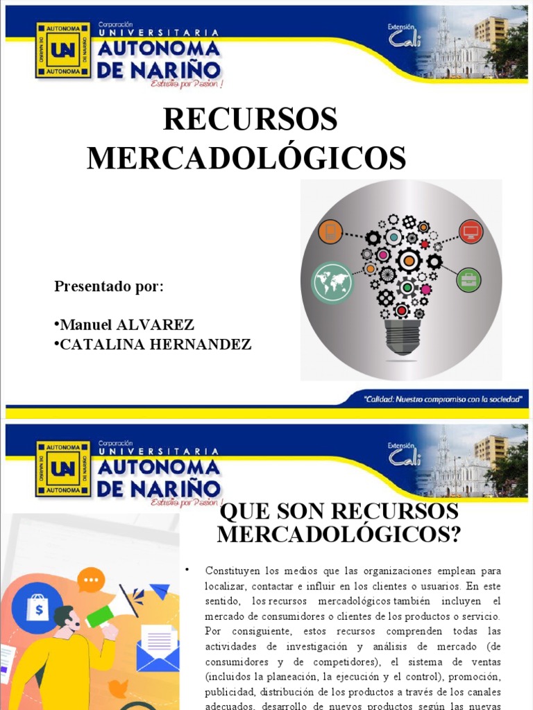 Diaposivitas Recursos Mercadologicos | PDF | Marketing | Mercado (economía)