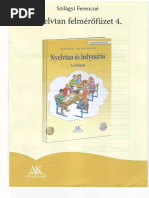 Nyelvtan Felmérés 4. Osztály | PDF