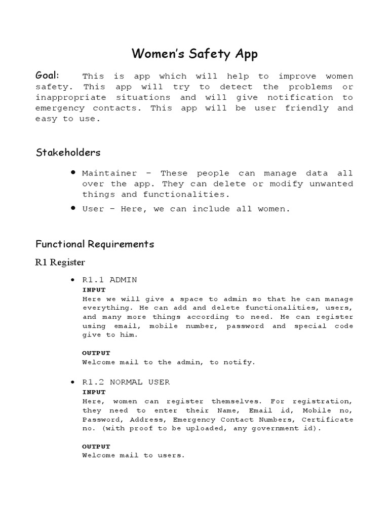 Women Safety App | PDF | Mobile App | Password