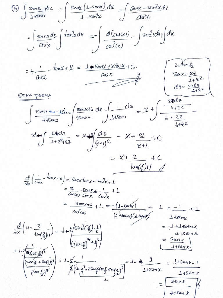 Integrales Racionales Trigonométricas | PDF