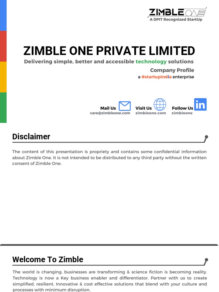 Zimble Company Presentation - Cloud Services | PDF | Cloud Computing | Computing