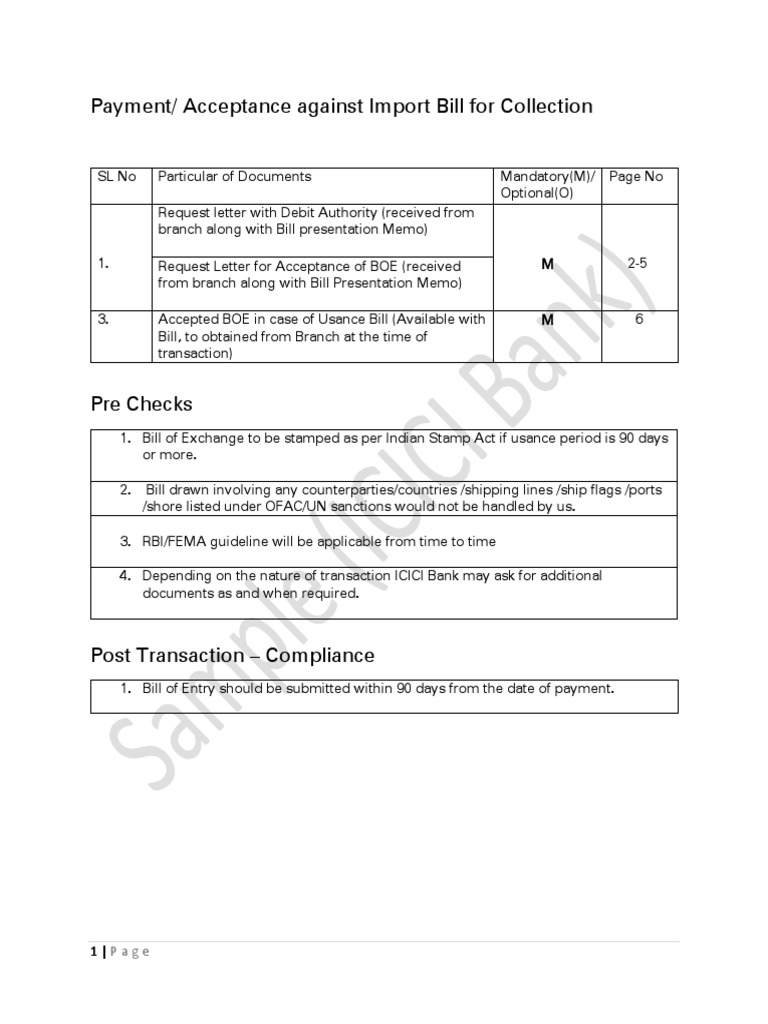 Import Bill Collection Process Guide | PDF | Payments | Debits And Credits