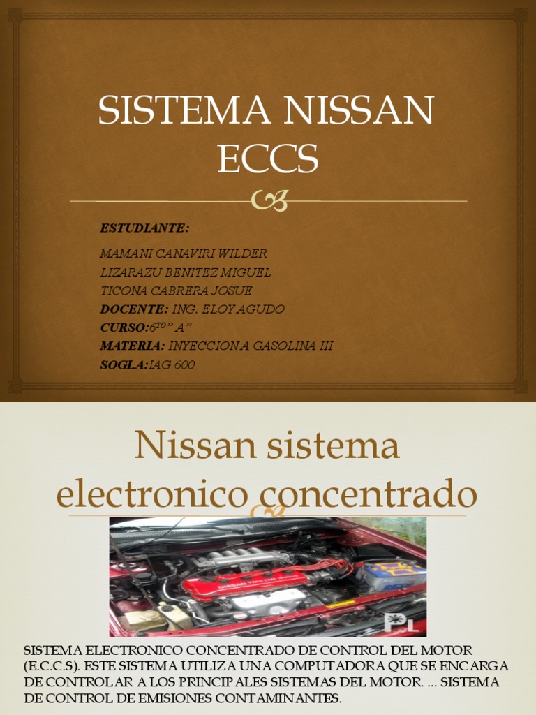 Sistema Nissan Eccs | PDF | Vehículos | Tecnología de vehículos