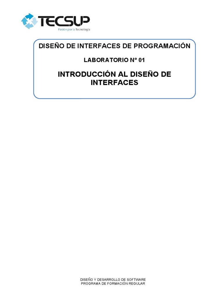 Lab 01 - Introducción Al Diseño de Interfaces de Programación | PDF ...