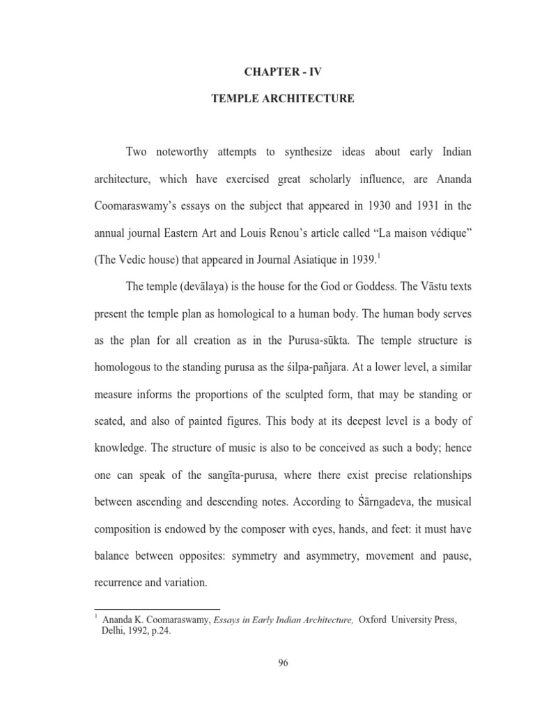 Chapter - Iv Temple Architecture | PDF | Architectural Design ...