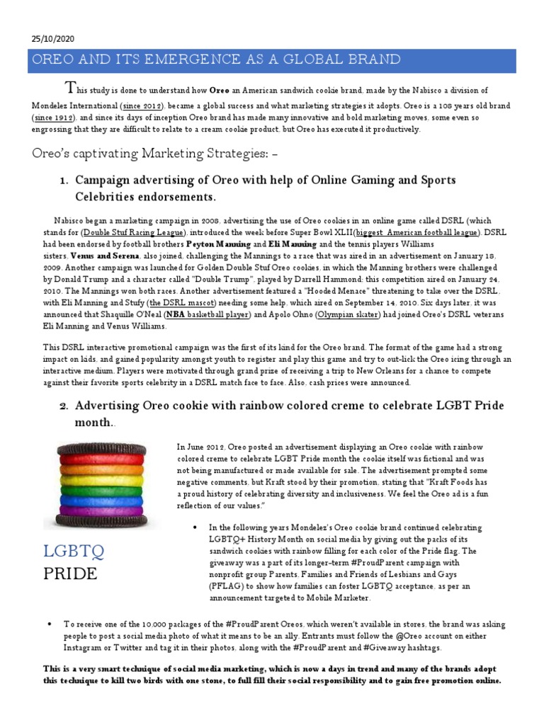 OREO and Its Emergence As A Global Brand | PDF