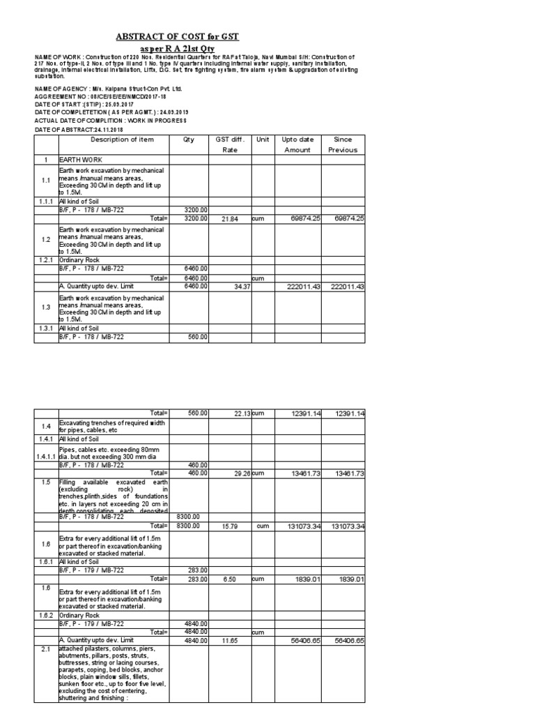 GST Master Working Sheet 2014 DAR 1 | PDF | Pipe (Fluid Conveyance) | Sink