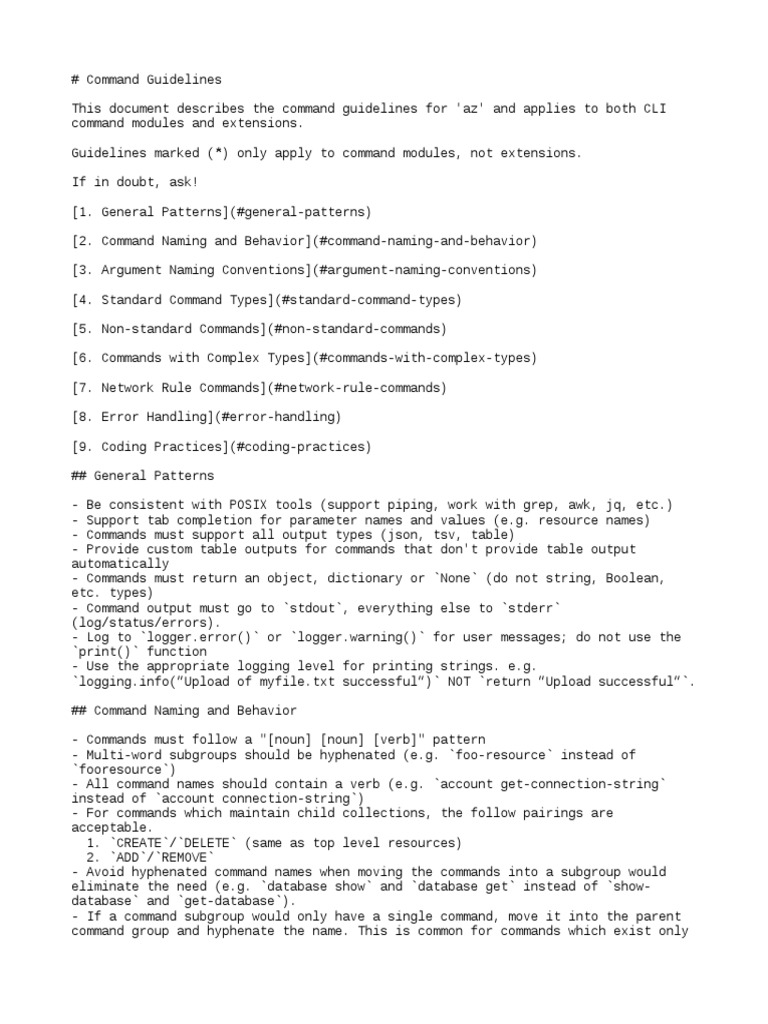 Command Guidelines | PDF | Ip Address | Computing