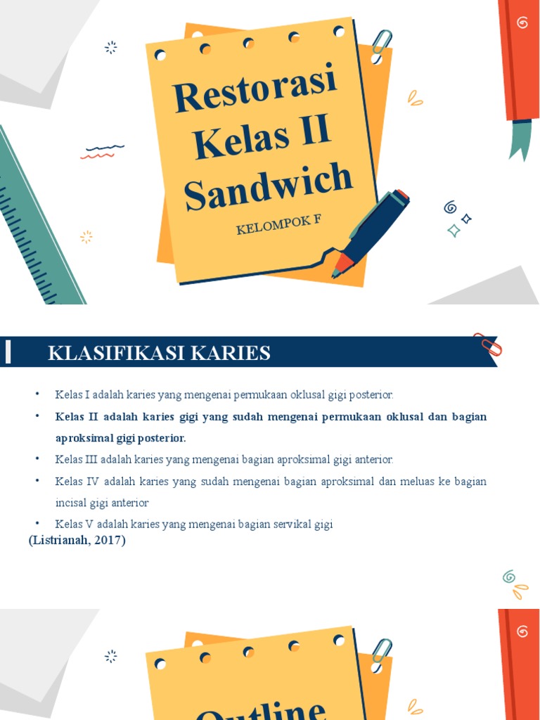 Klasifikasi dan Teknik Restorasi Sandwich Kelas II | PDF