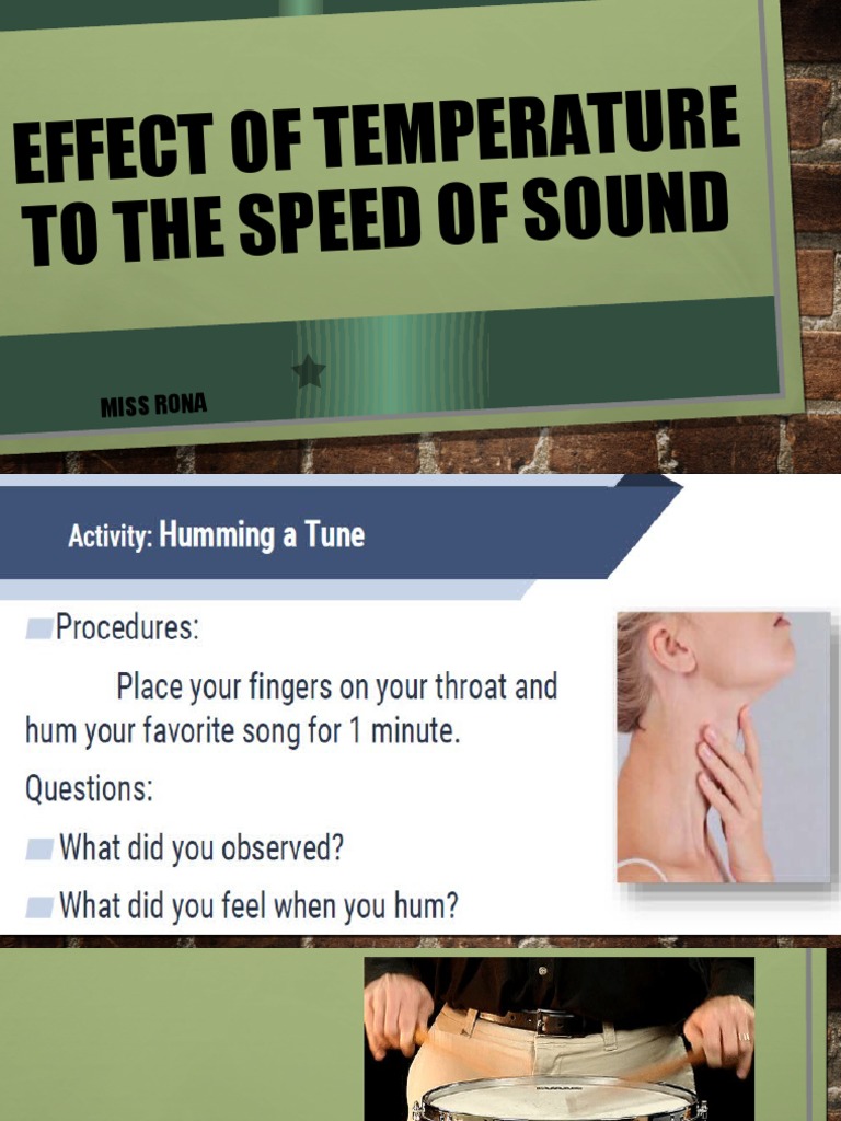 Temperature's Impact on Sound Speed | PDF