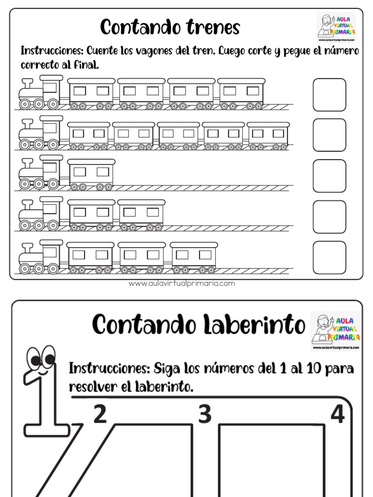 Hojas de Trabajo de Números Preescolares 1-10 | PDF