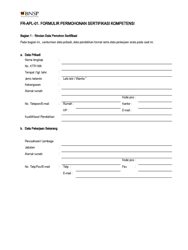 Form FR-APL-01 | PDF