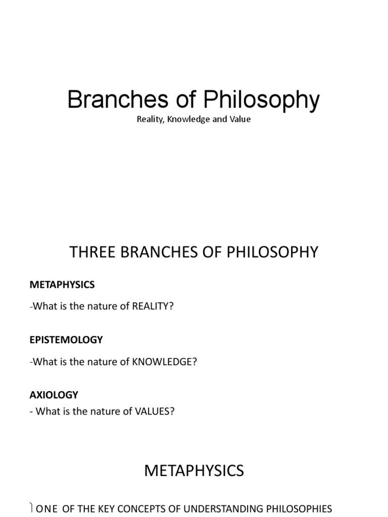 Ge 8 Branches of Philosophy | Download Free PDF | Idealism | Reality