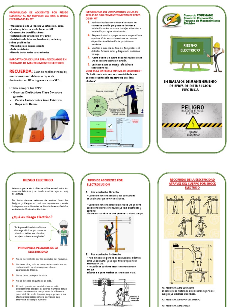 Brochure - Riesgo Electrico | PDF | Electricidad | Resistencia ...