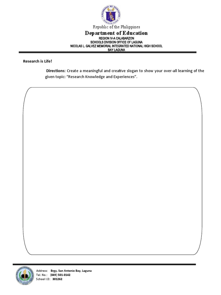 Activity Sheets For PR1 - Rubrics For Reflection | PDF