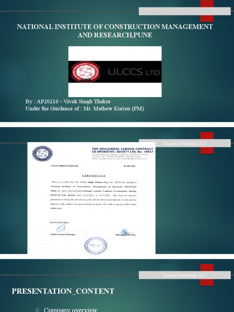 Ulccs Internship Report | PDF | Internship | Job Hunting